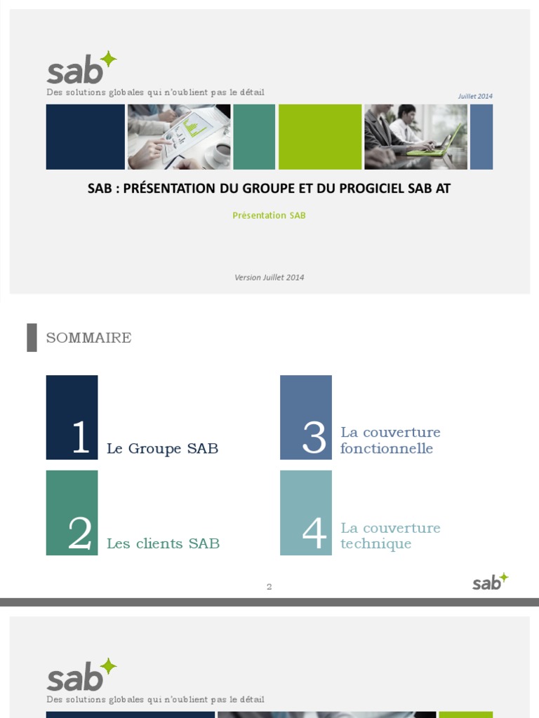 Sab - Présentation Du Groupe Et Du Progiciel Sab at | Unduh gratis PDF ...