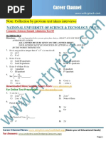 Entry Test Sample For BS Programs | PDF | Teaching Methods & Materials ...