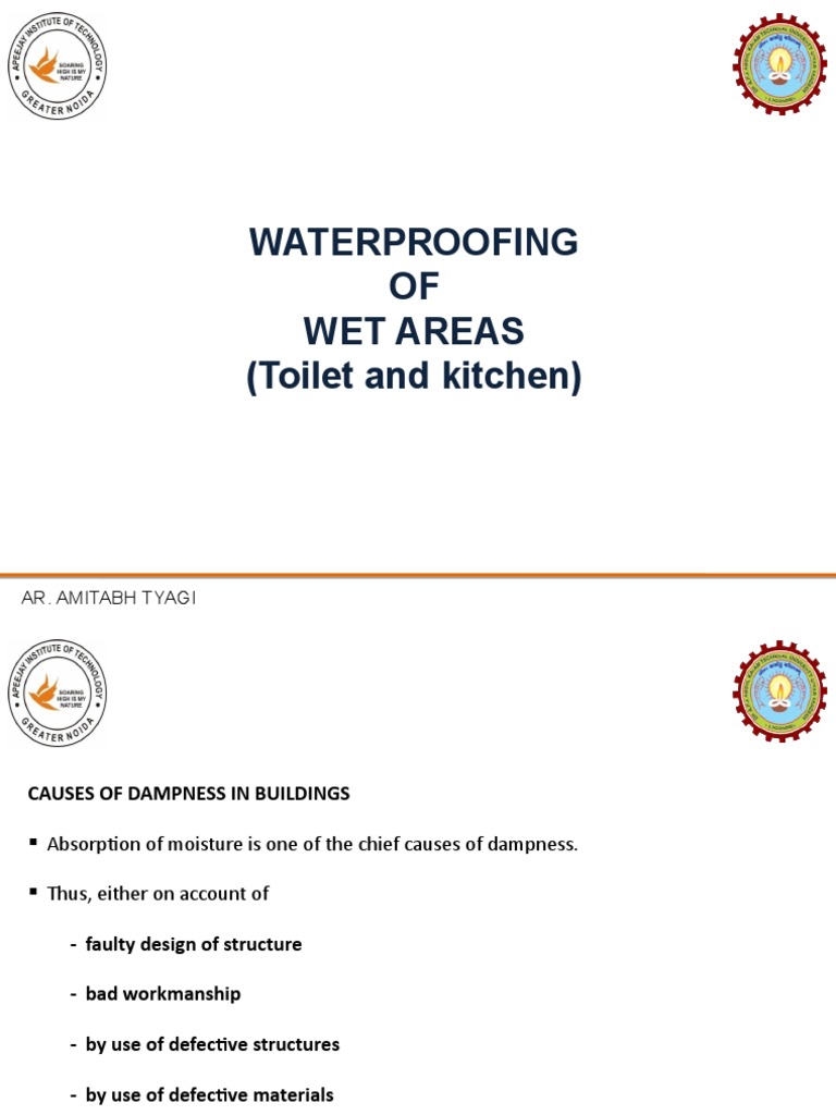 Water - Proofing - AT - Wet Areas | PDF | Asphalt | Concrete