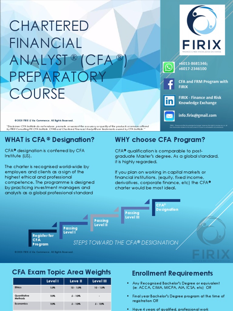CFA Brochure (2021 & 2022) | PDF | Financial Analyst | Educational Assessment And Evaluation