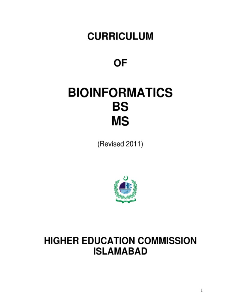 Bioinformatics BS MS: Curriculum OF | PDF | Bioinformatics | Gene