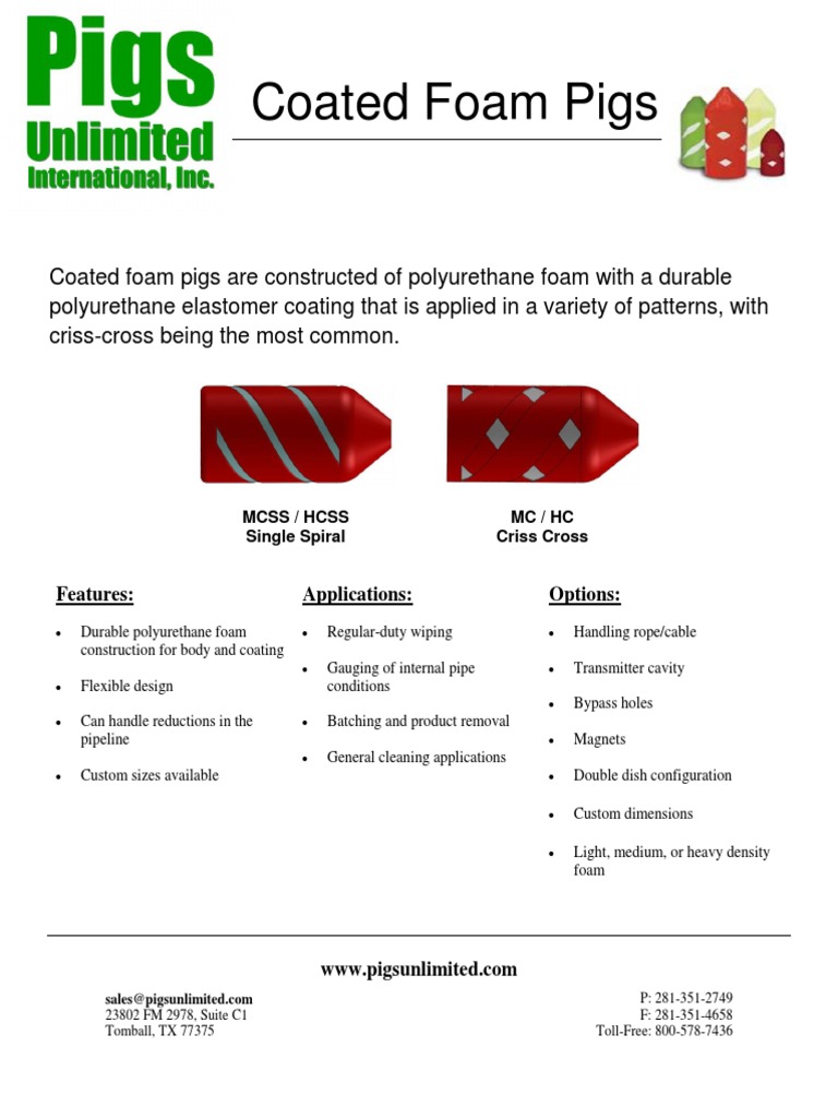 Coated Foam Pigs | PDF | Polyurethane | Industrial Processes