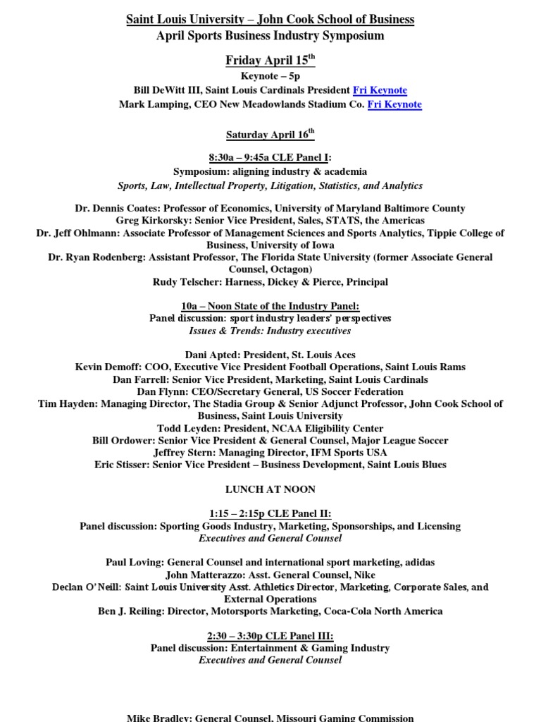 St. Louis Panelists | PDF