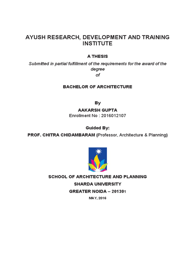 AYUSH Research, Development and Training Institute (Architectural ...