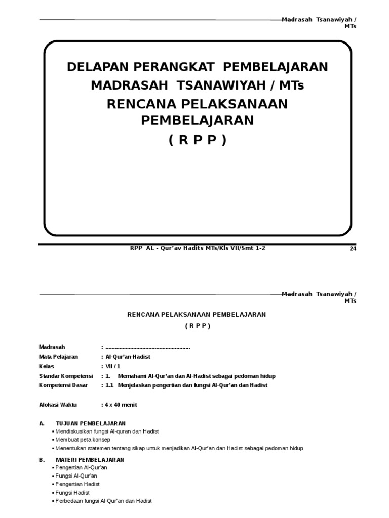 Qh. RPP - Lampiran Penilaian | PDF