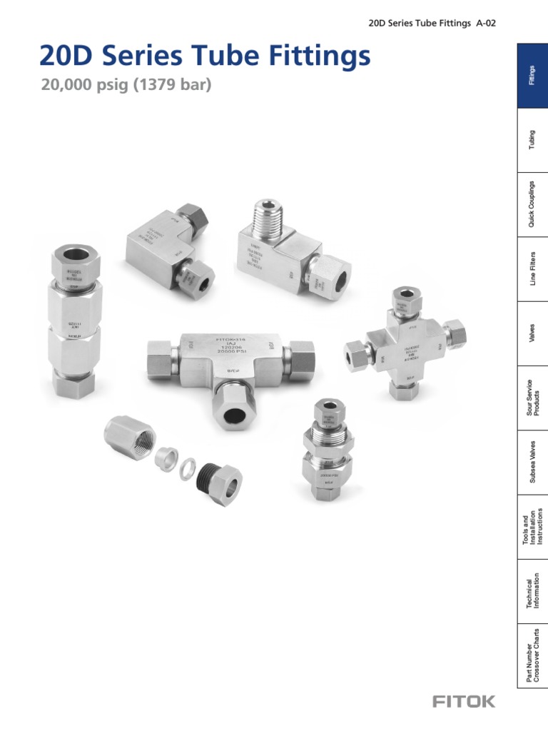 Fittings: 20D Series Tube Fittings | PDF | Pipe (Fluid Conveyance ...