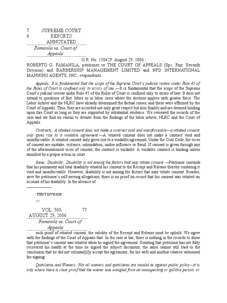 Famanila vs. Court of Appeals | PDF | Court Of Appeal Of Singapore ...