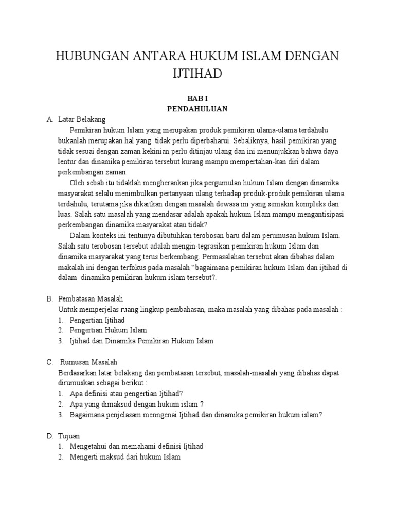 Ijtihad dan Dinamika Hukum Islam | PDF