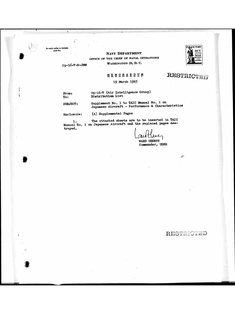 Supplement 1 To TAIC Manual 1, 1945 | PDF