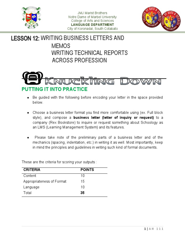 Business Letter Writing Guide | PDF | Cognition | Communication