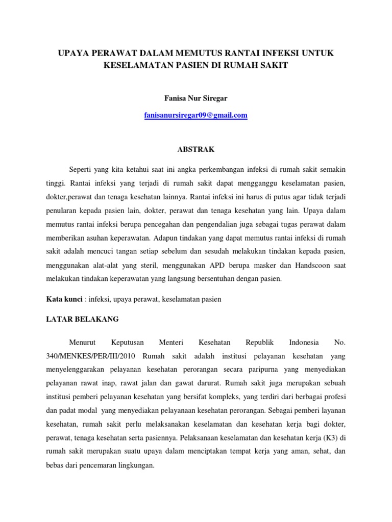 MEMUTUS RANTAI INFEKSI | PDF