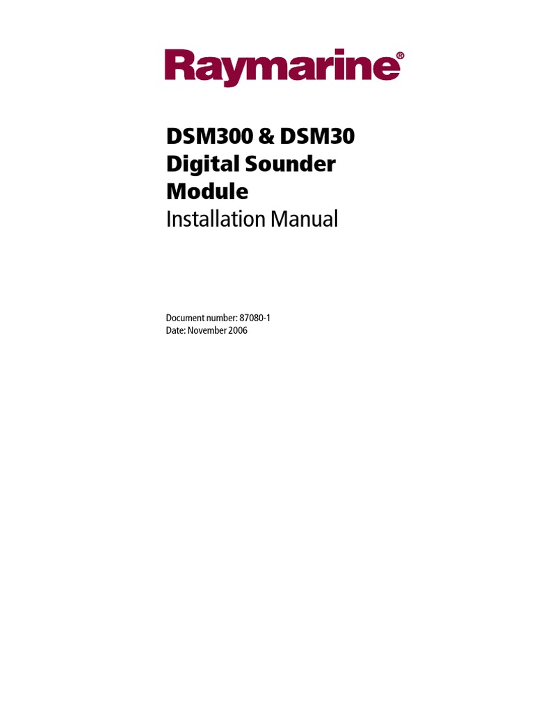 DSM 30 DSM 300 Installation Instructions 87080-1 en | PDF ...