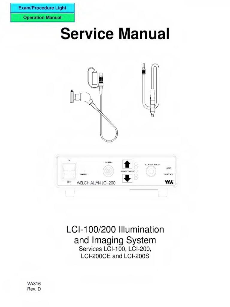 Service Manual: LCI-100/200 Illumination and Imaging System | PDF ...