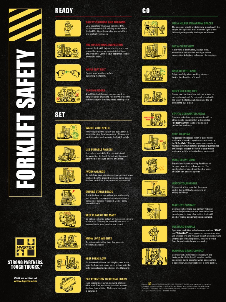 Forklift Safety Poster English | PDF | Forklift | Pallet