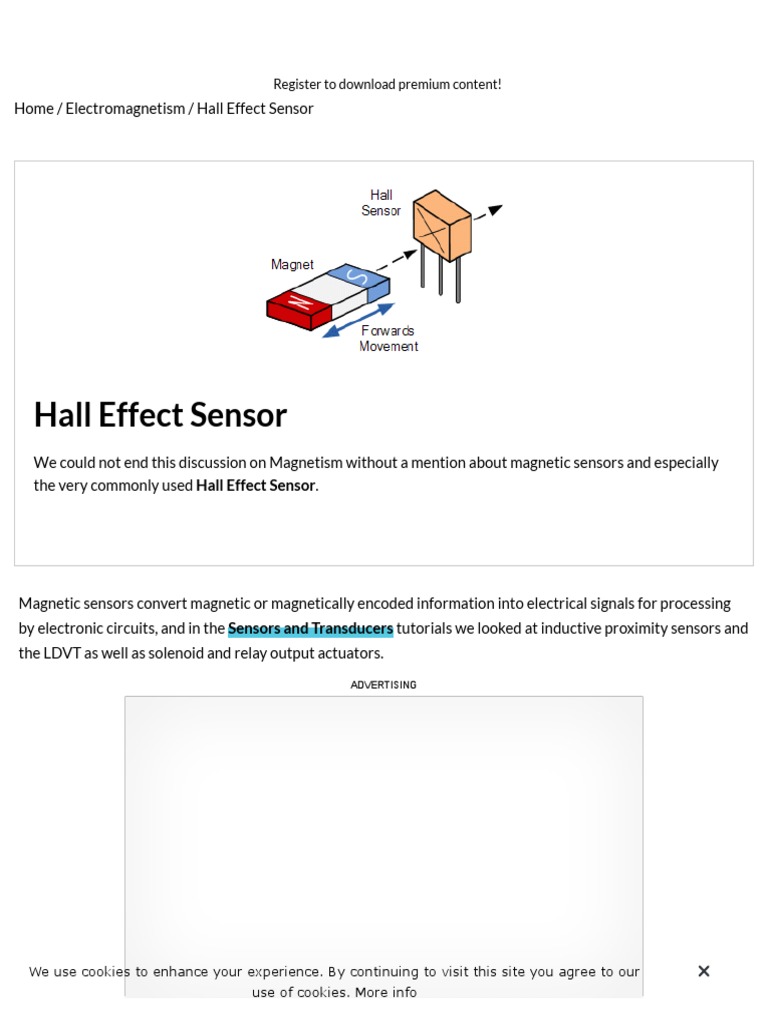 Hall Effect Sensor and How Magnets Make It Works | PDF | Sensor ...