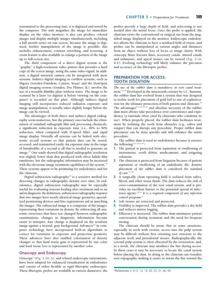 Cohen - 5 - Preparation For Treament - Tooth Isolation | PDF | Mouth ...