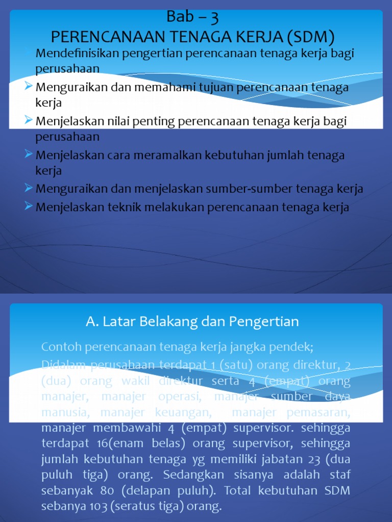 BAB 3 - Perencanaan SDM | PDF