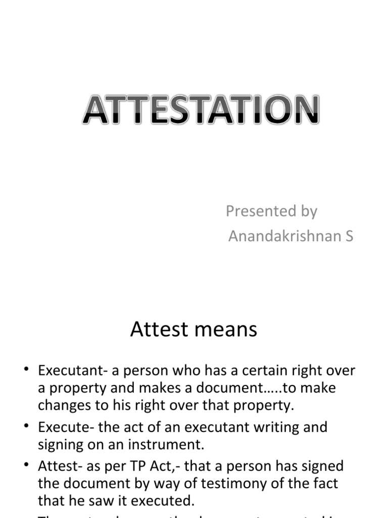 Attestation | Download Free PDF | Witness | Deed