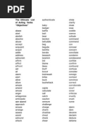 The Ultimate List of Acting Verbs | PDF