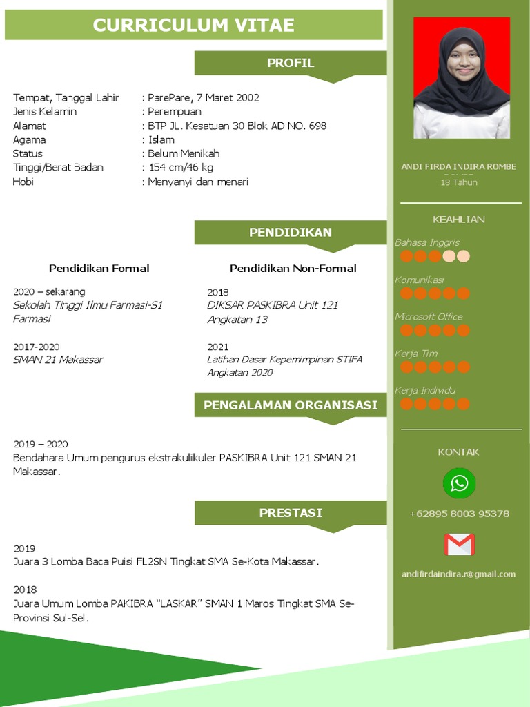 Profil & Prestasi Andi Firda Indira | PDF