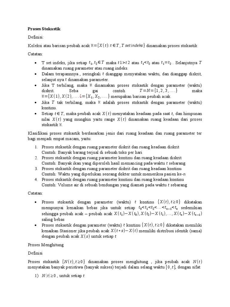 Proses Stokastik | PDF