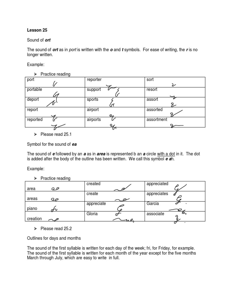 Lesson 25 27 | PDF | Shorthand | Notation