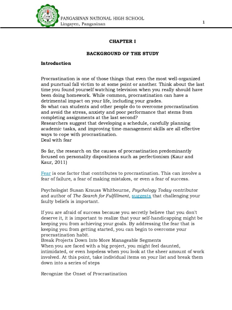 Paging Format For Qualitative Research | PDF | Procrastination ...