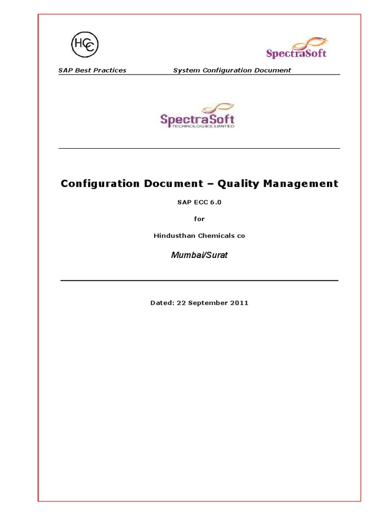 SAP QM Configuration Step by Step PDF | PDF | Menu (Computing) | Software