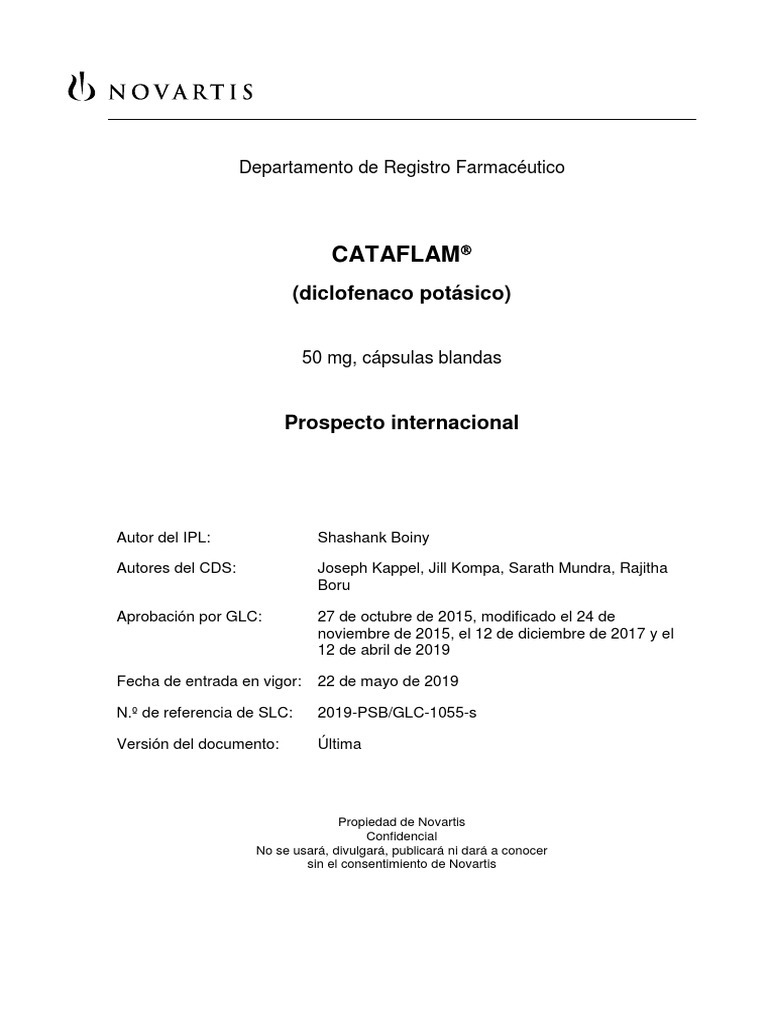 Cataflam 50mg Liquid Caps | PDF | Droga anti-inflamatoria libre de ...