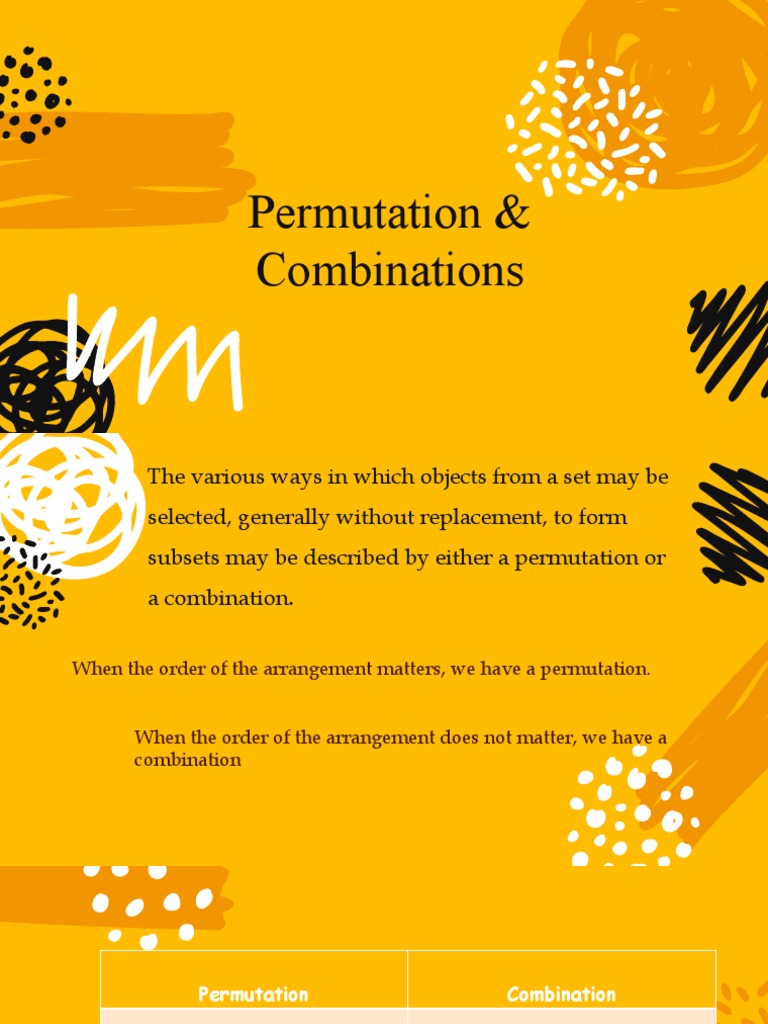 Permutation And Combinations Pdf Permutation Teaching Mathematics