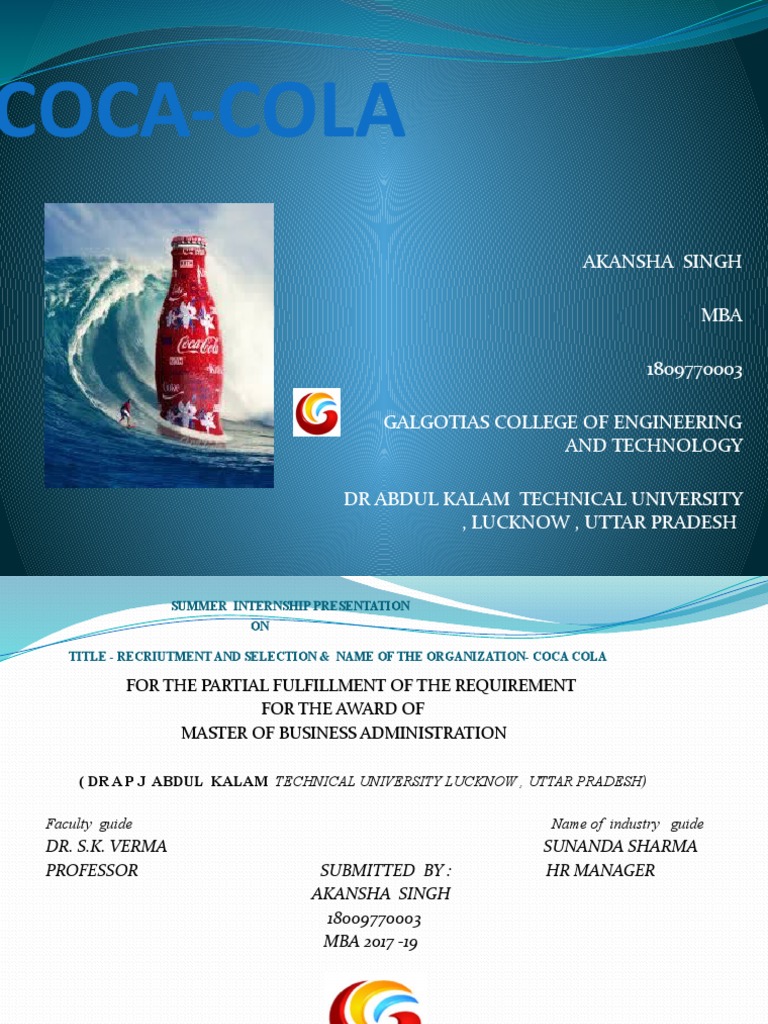 Coca Cola | PDF | The Coca Cola Company | Recruitment