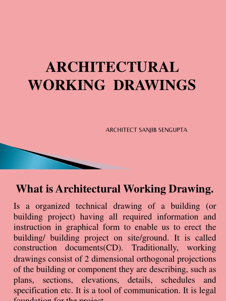 Architectural Working Drawings Overview | PDF | Specification ...