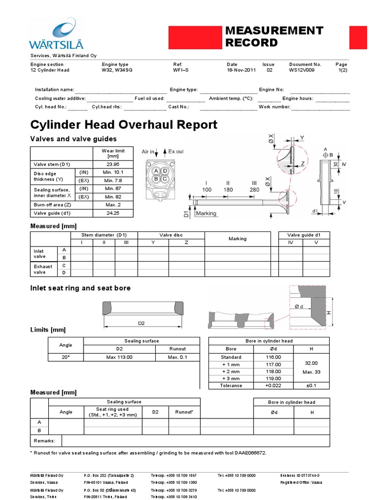 FORM - CYL HD O HL W32 W34SG ws12v009 - 02gb (1) (Right Form) | PDF ...
