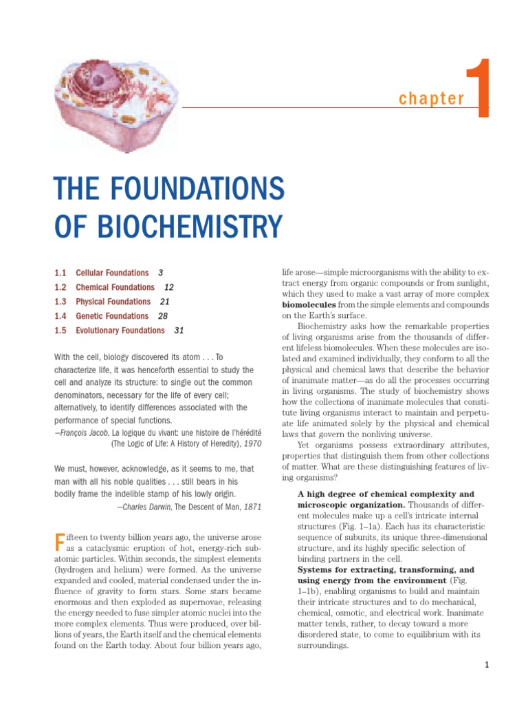 The Foundations of Biochemistry | PDF | Cell (Biology) | Bacteria