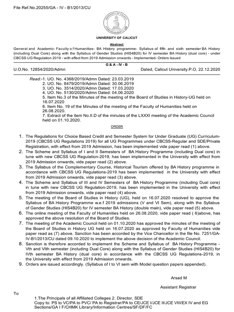 BA History Syllabus: Semesters V & VI | PDF | Historiography | Test ...