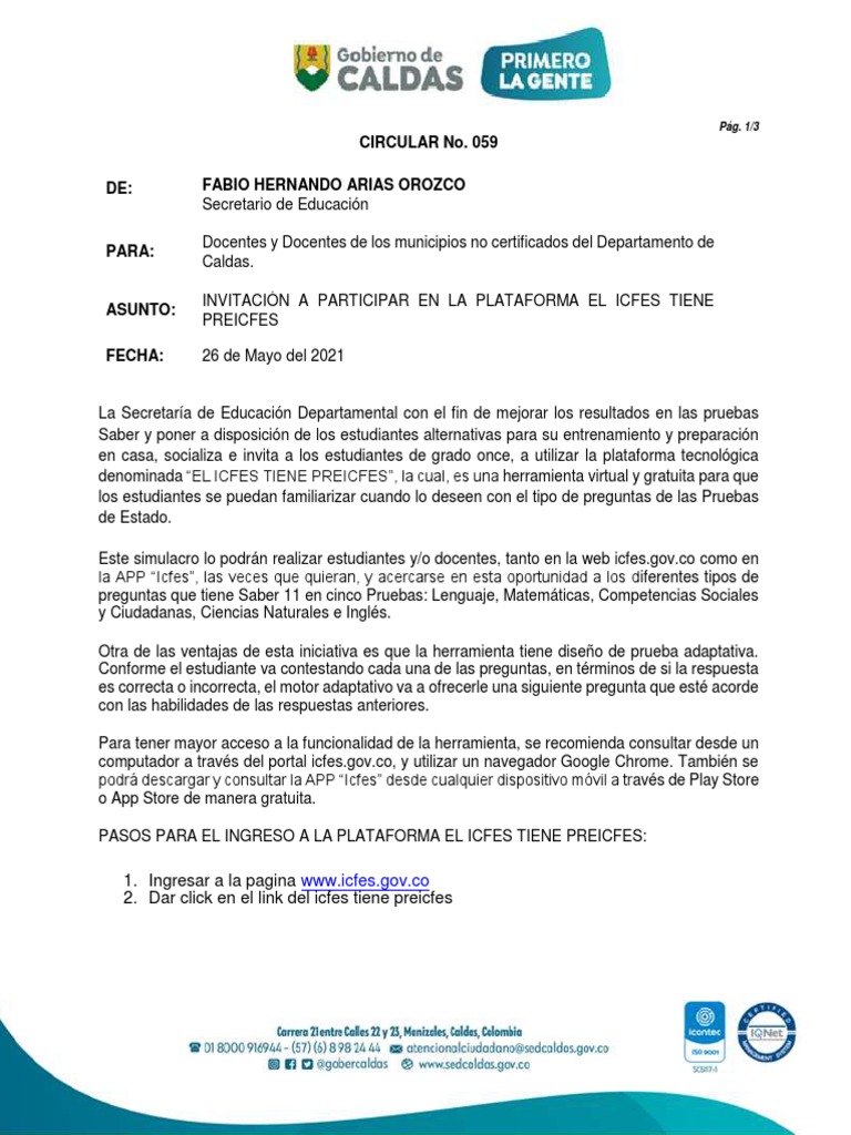 Circular 059 - 2 | PDF | Aplicación movil | Software