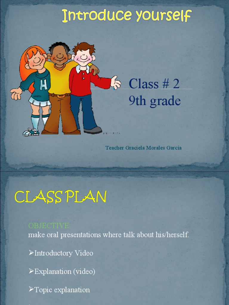 9th Grade Self-Introduction Guide | PDF | Human Nature | Communication