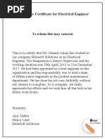 Civil Engineer Experience Certificate Format 1 | PDF