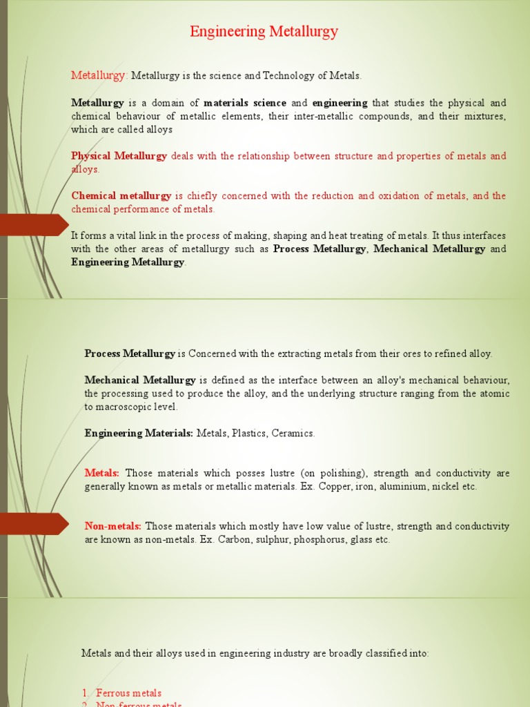 Engineering Metallurgy | PDF | Metallurgy | Metals