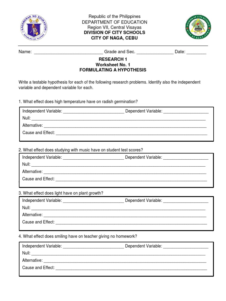 Republic of The Philippines Department of Education Region VII, Central ... Republic of The Philippines Department of Education Region VII, Central ...