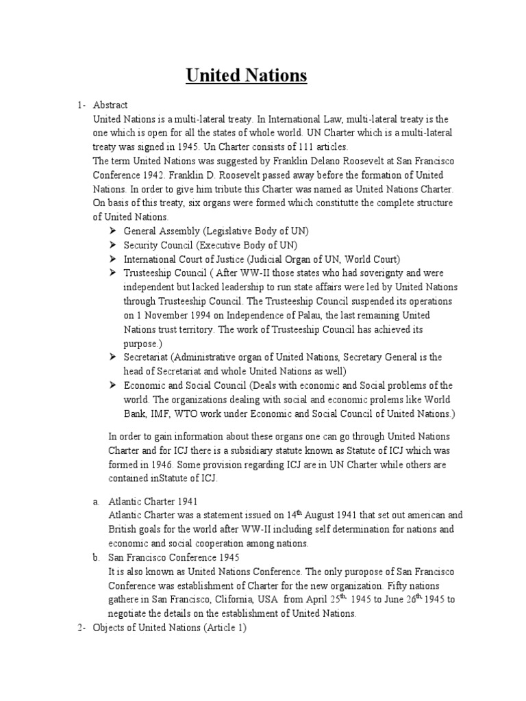 3.united Nations | PDF | United Nations General Assembly | United Nations