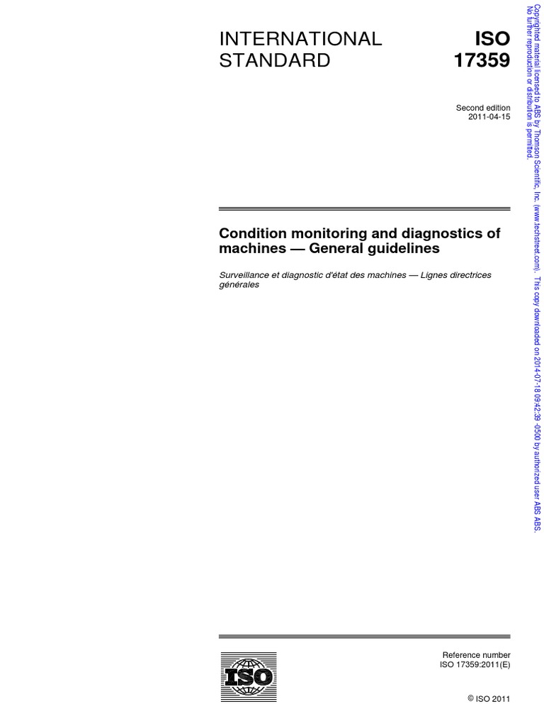 Iso 17359-2011 | PDF | Reliability Engineering | International Organization For Standardization