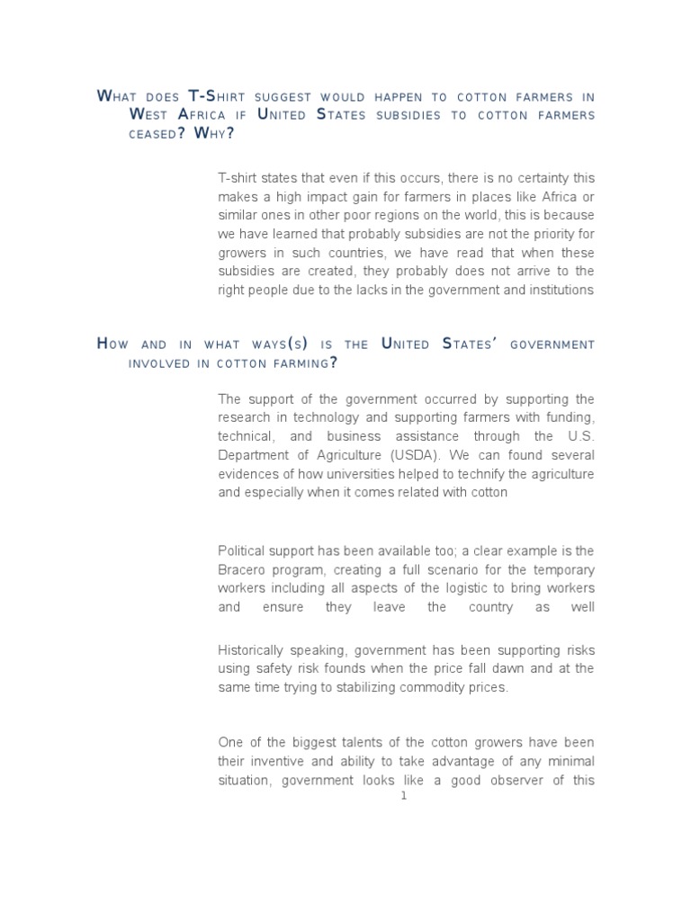 The Travels of A T-Shirt in The Global Economy SCR | PDF | Cotton ...