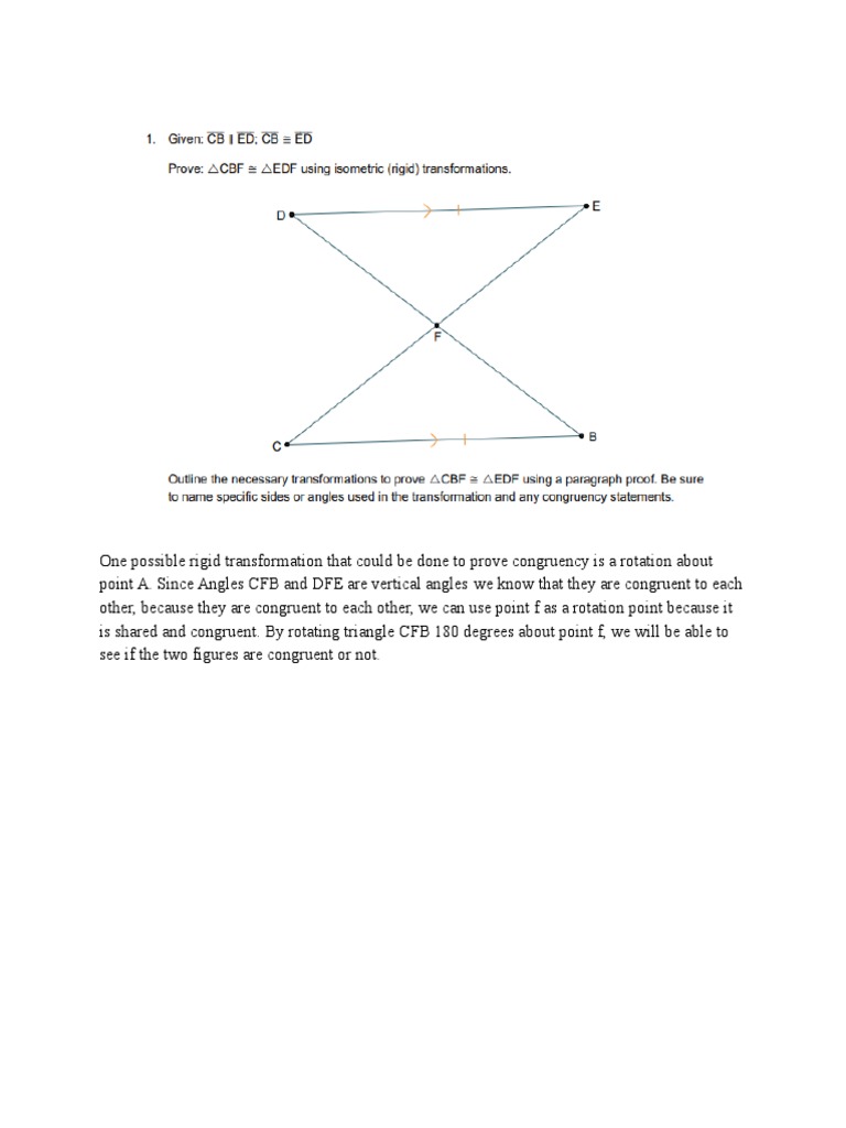 Congruency Proofs Performance Task - Geo 1a 1 | PDF