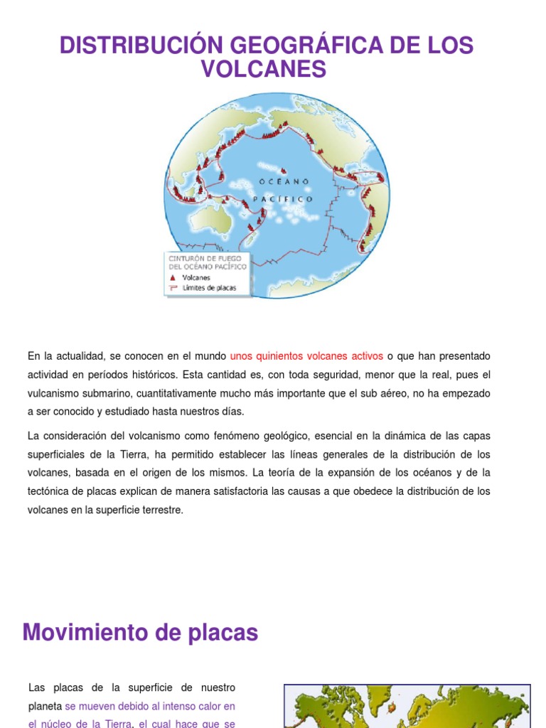 Distribución Geográfica de Volcanes | PDF | Placas tectónicas | Volcán