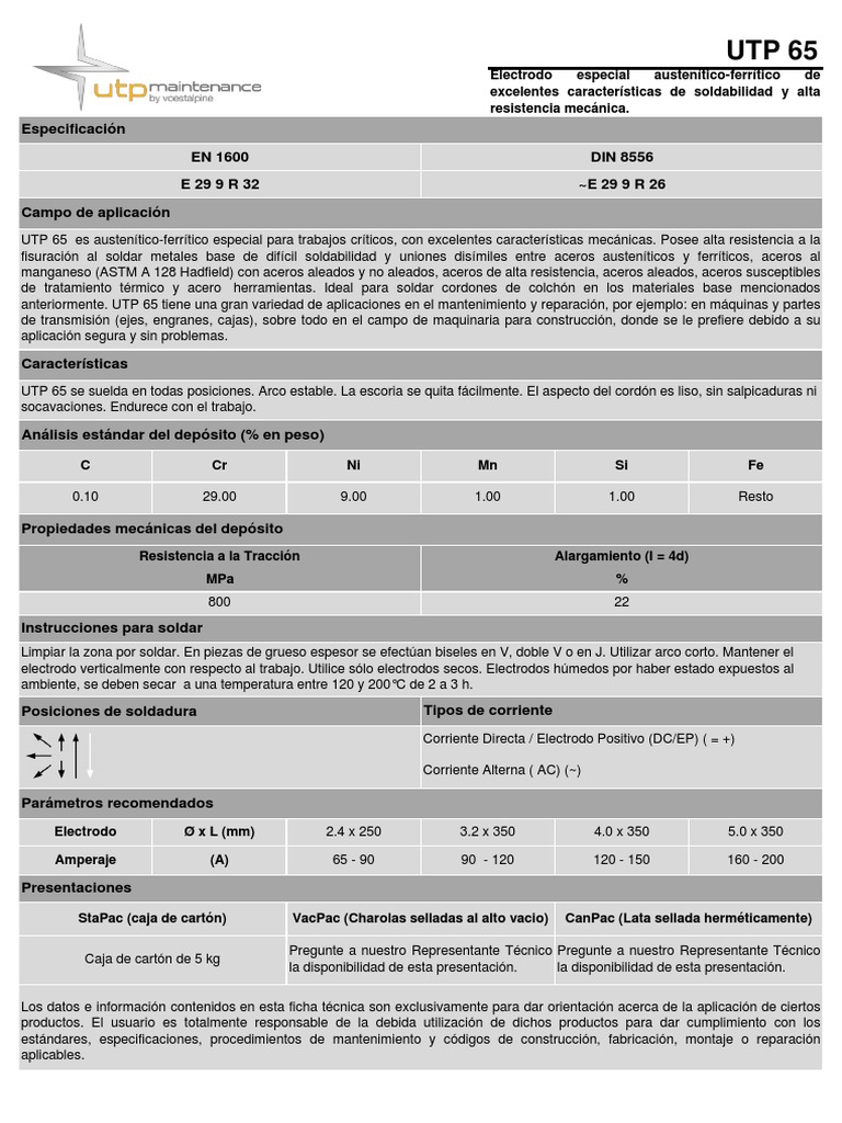 Utp 65 | PDF | Soldadura | Construcción