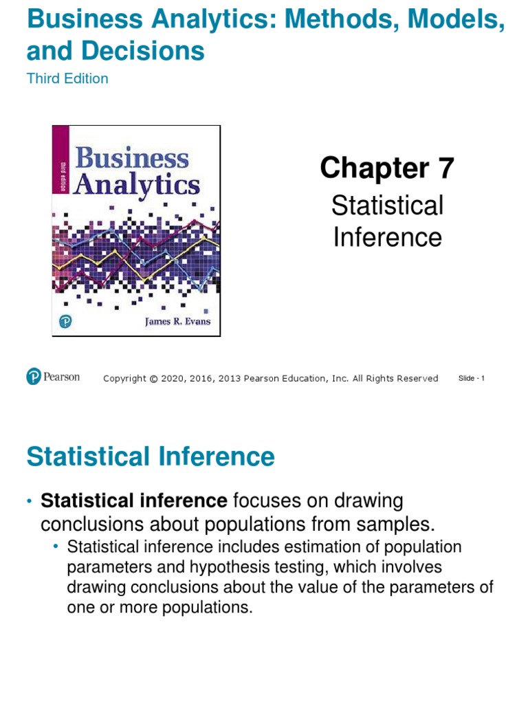 Chapter 7 - Statistical Inference | PDF | Statistical Hypothesis ...