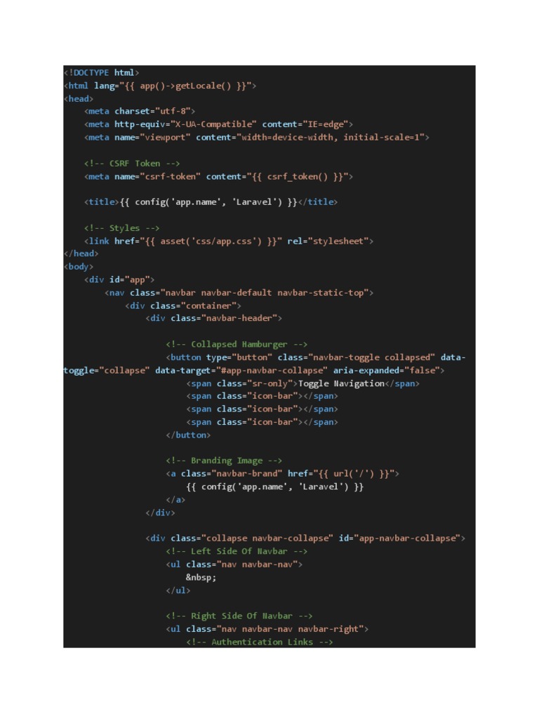 Doctype HTML Head Meta Meta Meta: HTML Lang Charset Content Name ...
