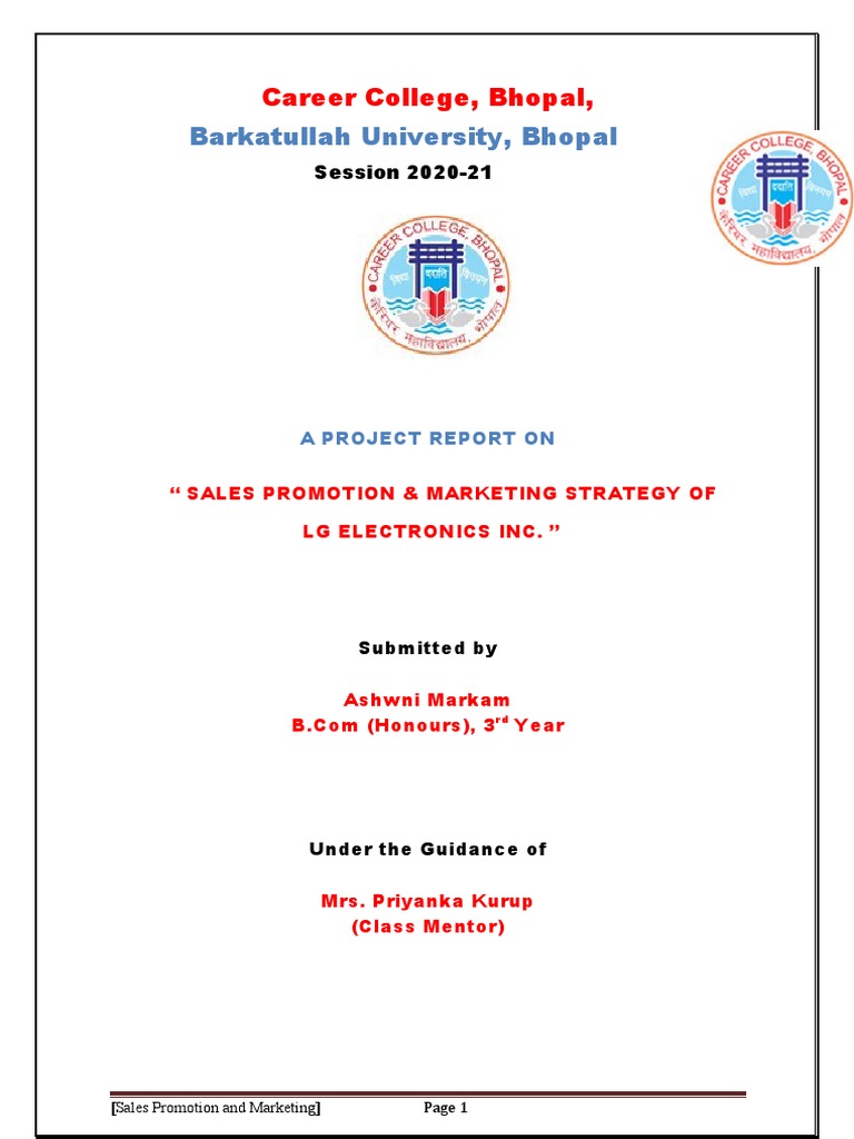 Project Report - LG Electronics | PDF | Digital Marketing | Advertising