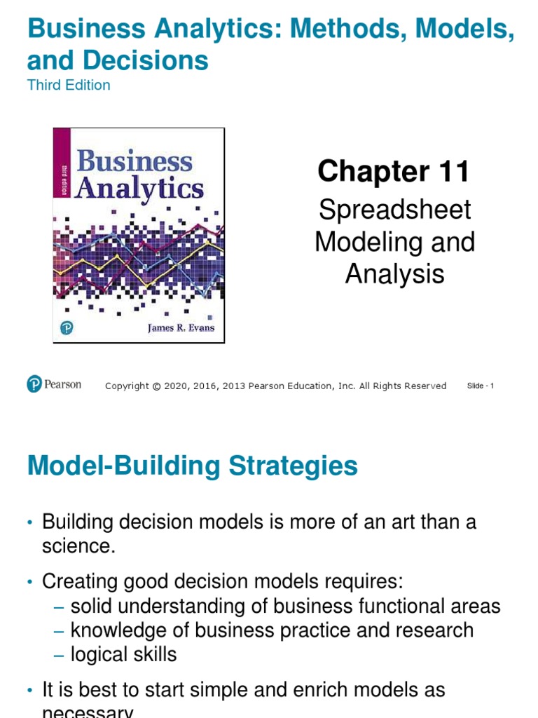 Chapter 11 - Spreadsheet Modeling and Analysis | PDF | Sensitivity Analysis | Spreadsheet
